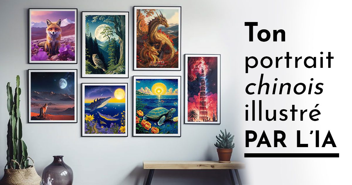 Portrait chinois illustré par l'IA - Florence Chatelot